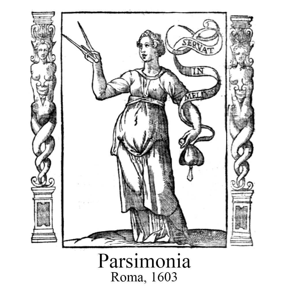 Parsimonia 1603 – Iconologia di Cesare Ripa